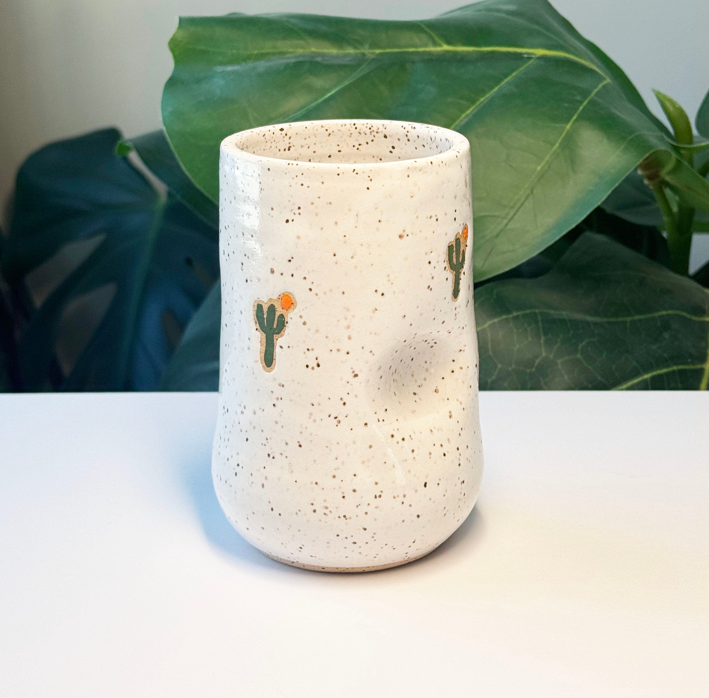 Cactus Moon Thumb Cup – Molly Makes Pottery