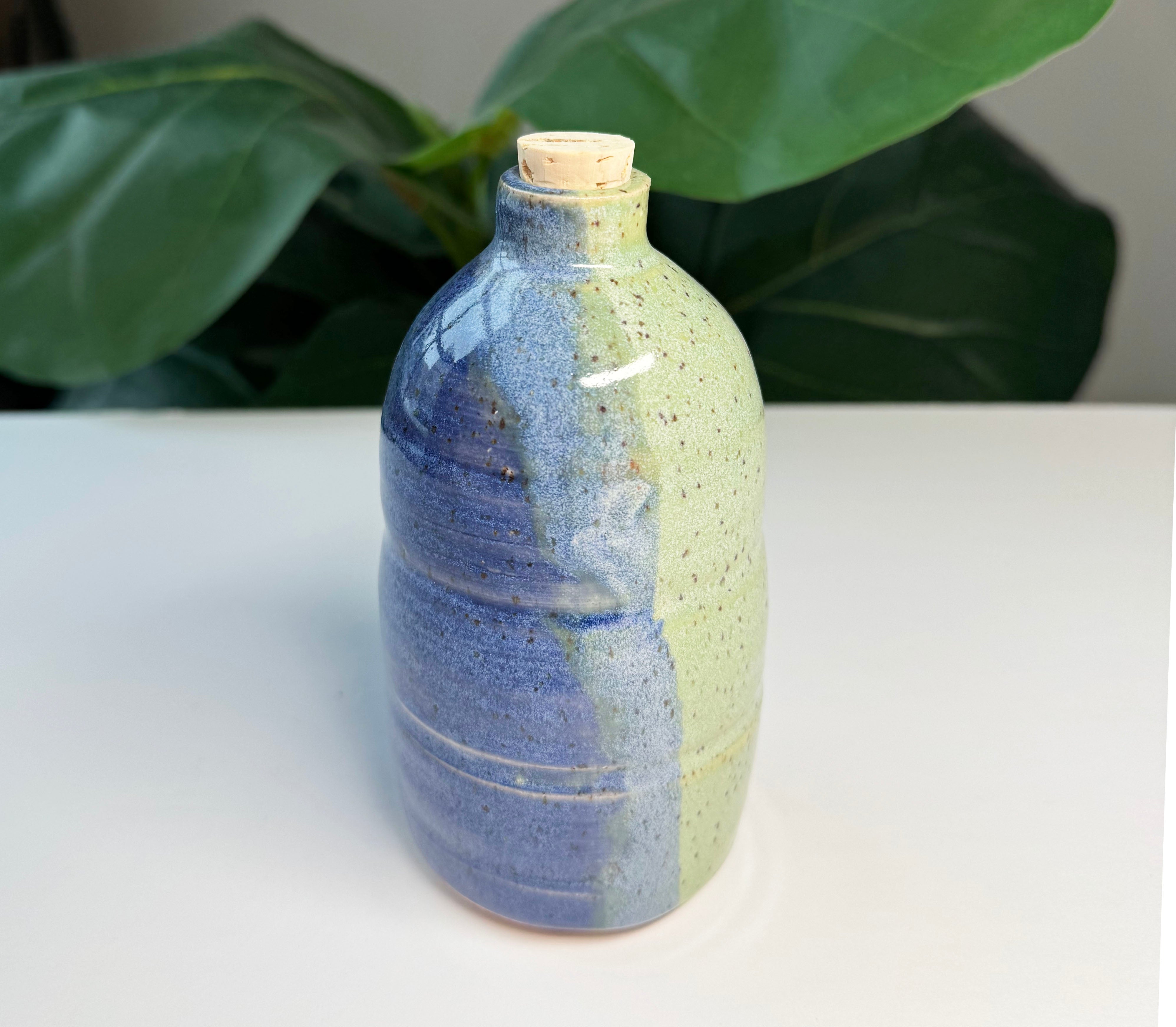 Mint Corked Bottle – Molly Makes Pottery